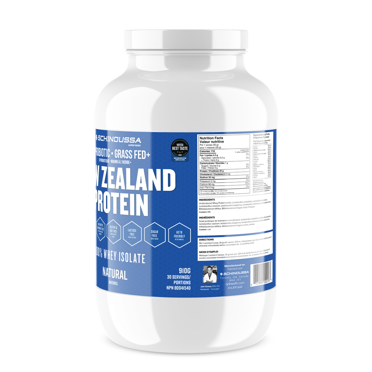 NEW ZEALAND PROBIOTIC WHEY ISOLATE NATURAL FLAVOUR PROTEIN POWDER ...