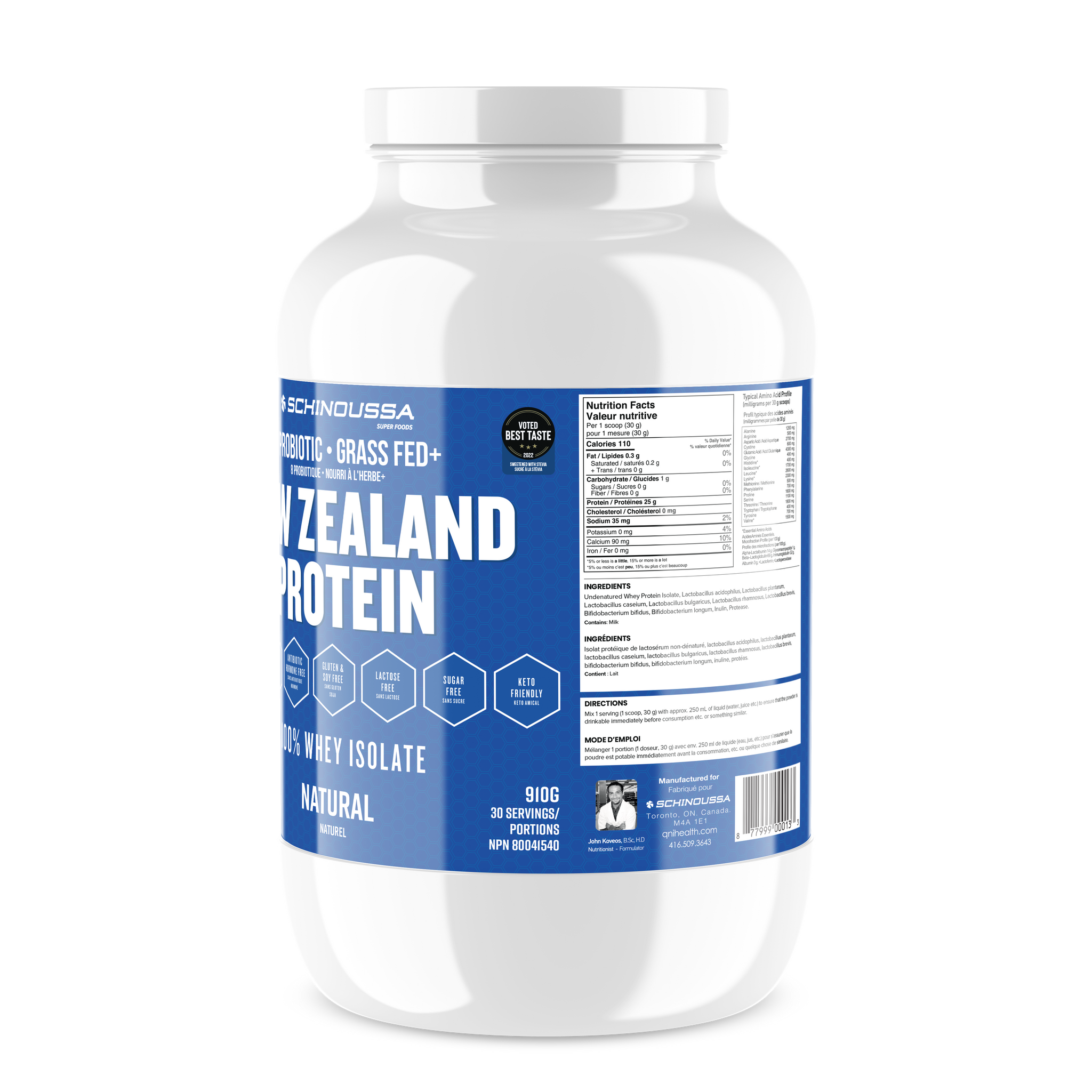 NEW ZEALAND PROBIOTIC WHEY ISOLATE NATURAL FLAVOUR PROTEIN POWDER ...