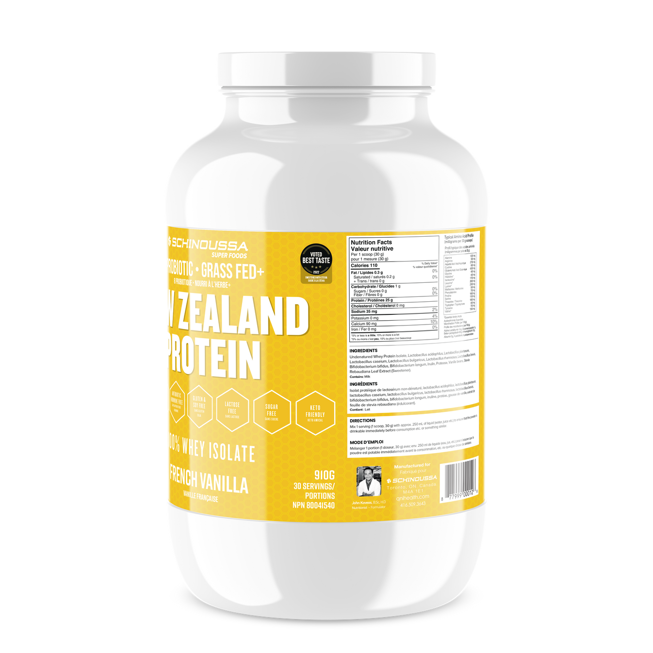NEW ZEALAND VANILLA PROBIOTIC WHEY ISOLATE PROTEIN POWDER – Schinoussa ...