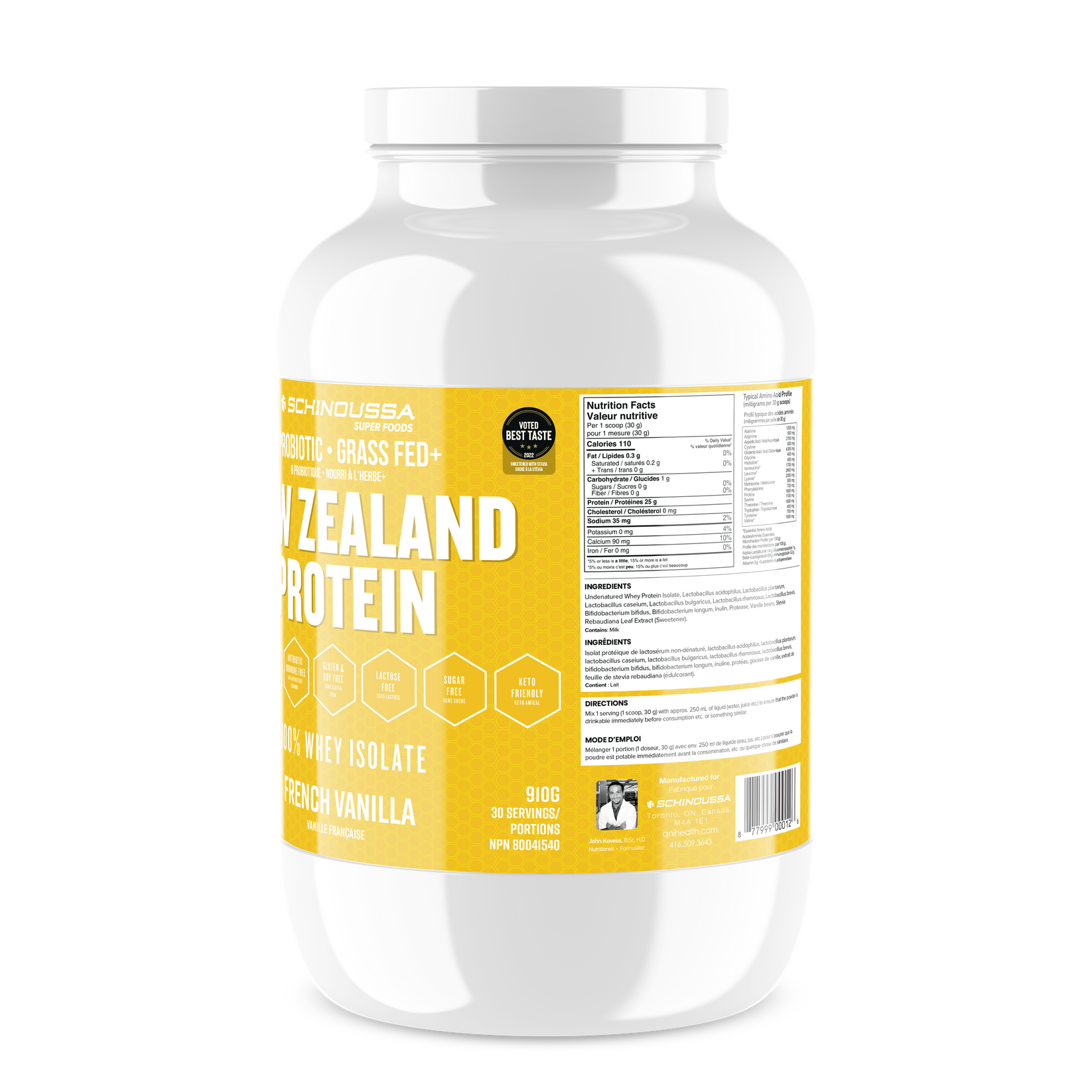 NEW ZEALAND VANILLA PROBIOTIC WHEY ISOLATE PROTEIN POWDER – Schinoussa ...